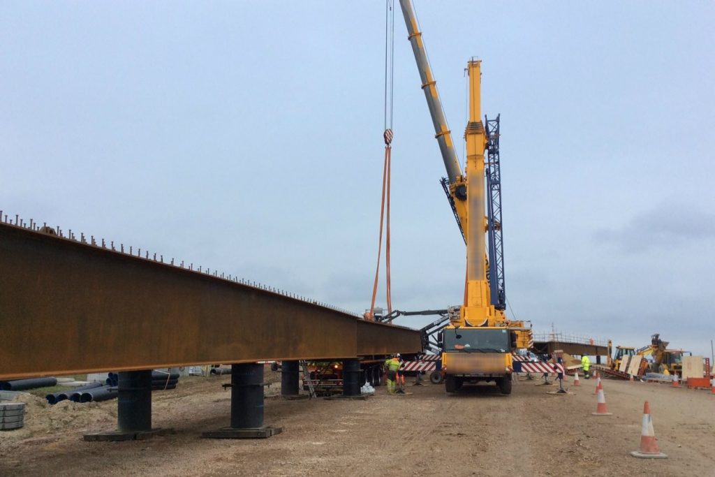 Thirty eight ‘giant’ beams to be lifted over M1 | New Civil Engineer