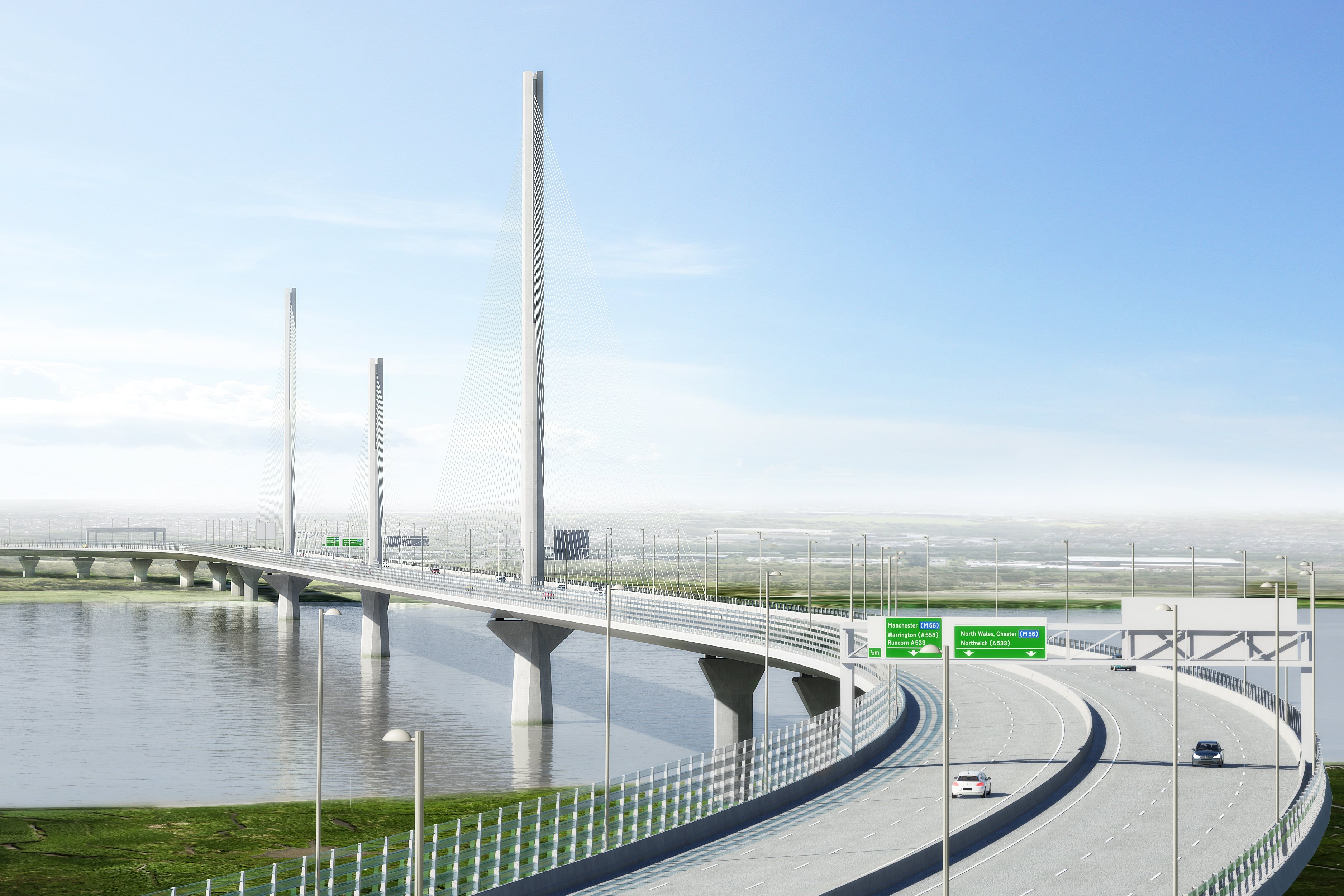 The Gallery | First of three pylons completed on Mersey Gateway