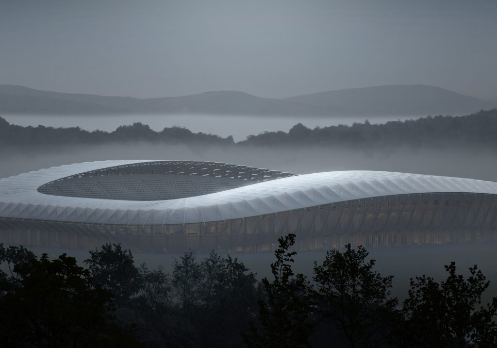 The Gallery | World's first wooden stadium | New Civil Engineer