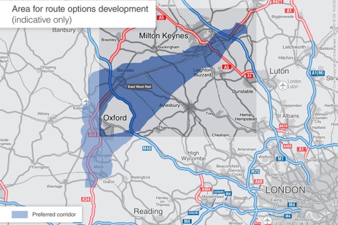 Oxford to Cambridge Expressway to run alongside East West Rail line ...