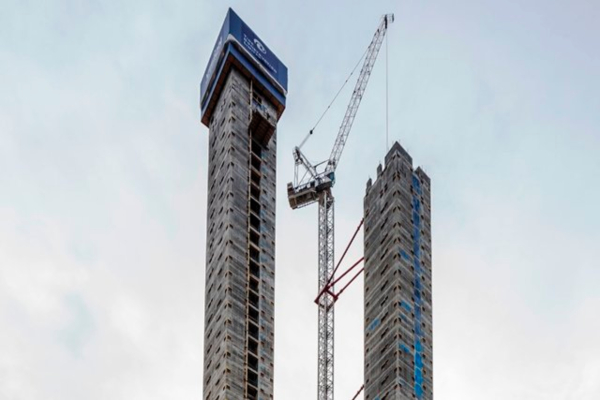 Concrete cores completed on world's tallest modular buildings | New ...