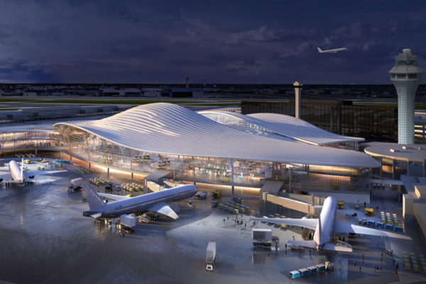 Designs for Chicago airport's £6.5bn terminal revealed | New Civil Engineer