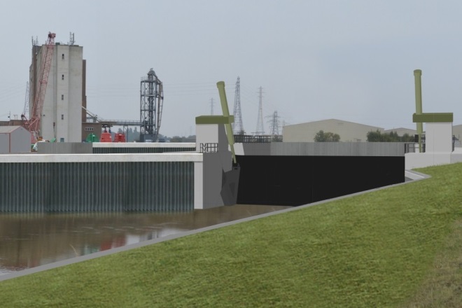 Construction milestone hit on £100M Boston flood barrier | New Civil ...