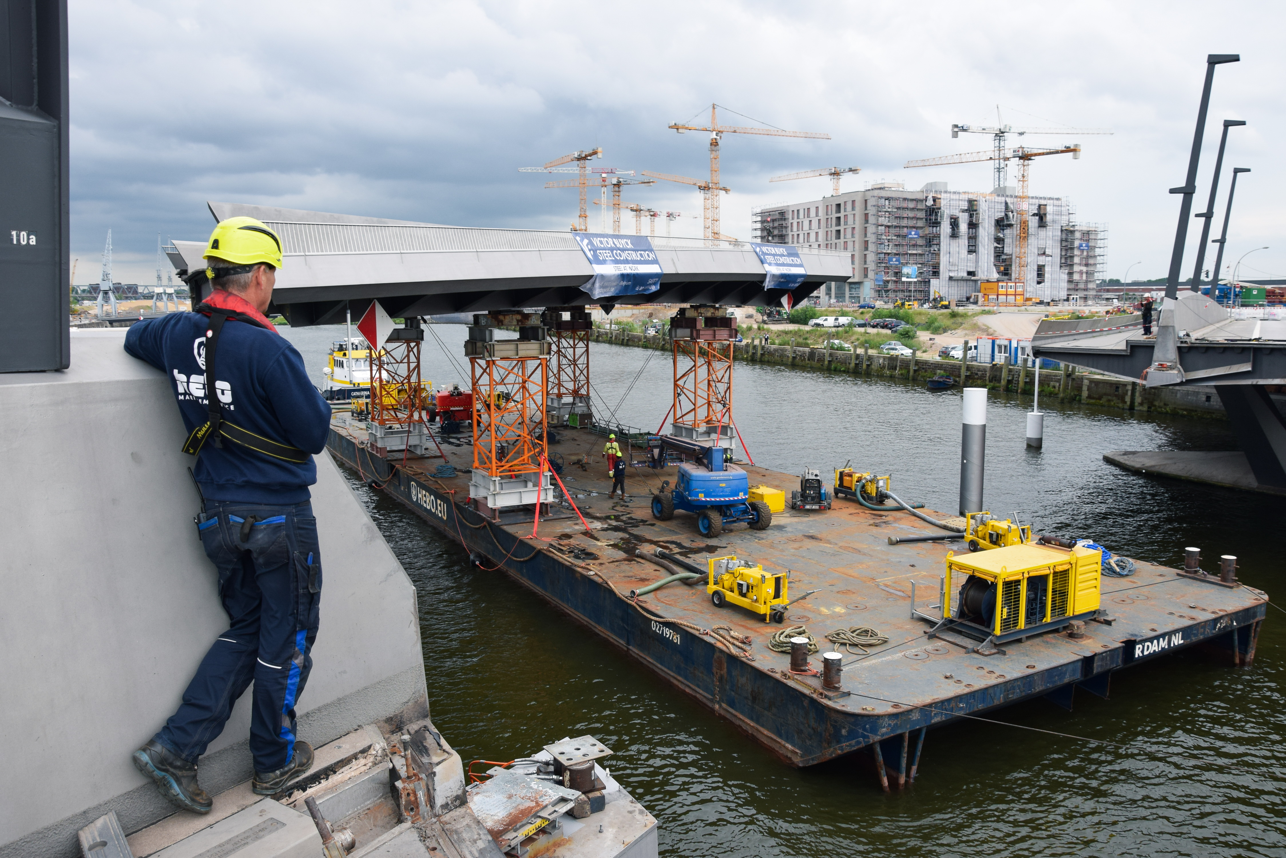 Section of German bridge ‘lifted’ to allow ships through | New Civil ...