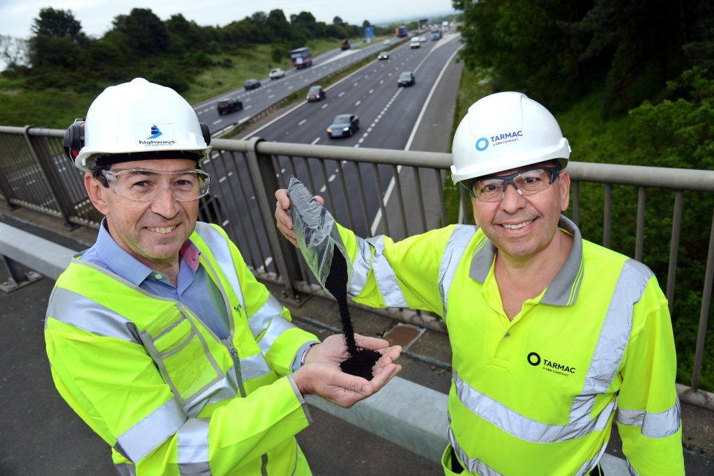 Highways England trials recycled tyre road surface on M1 | New Civil ...