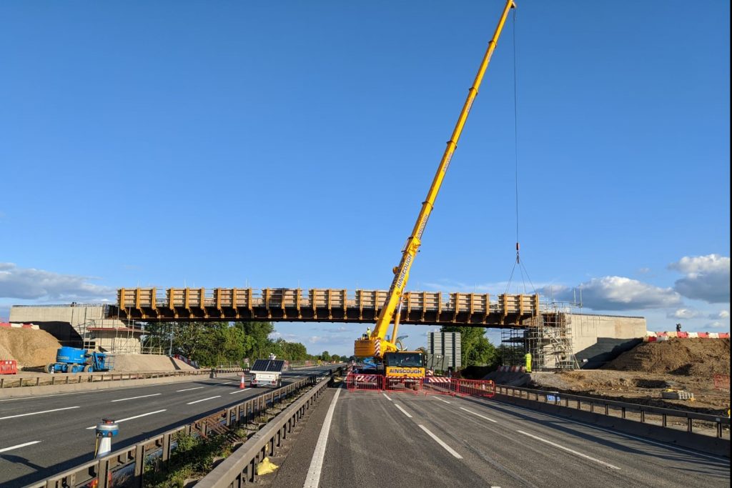 M4 bridge installed in 24 hours in smart motorway upgrade | New Civil ...