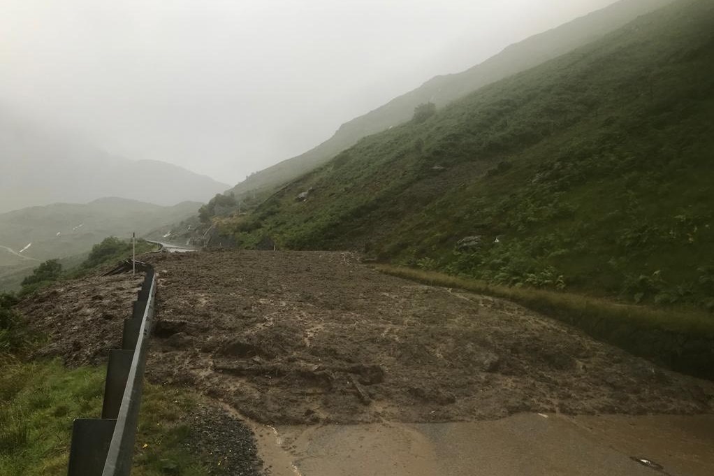 Scottish trunk road blocked by multiple landslides | New Civil Engineer