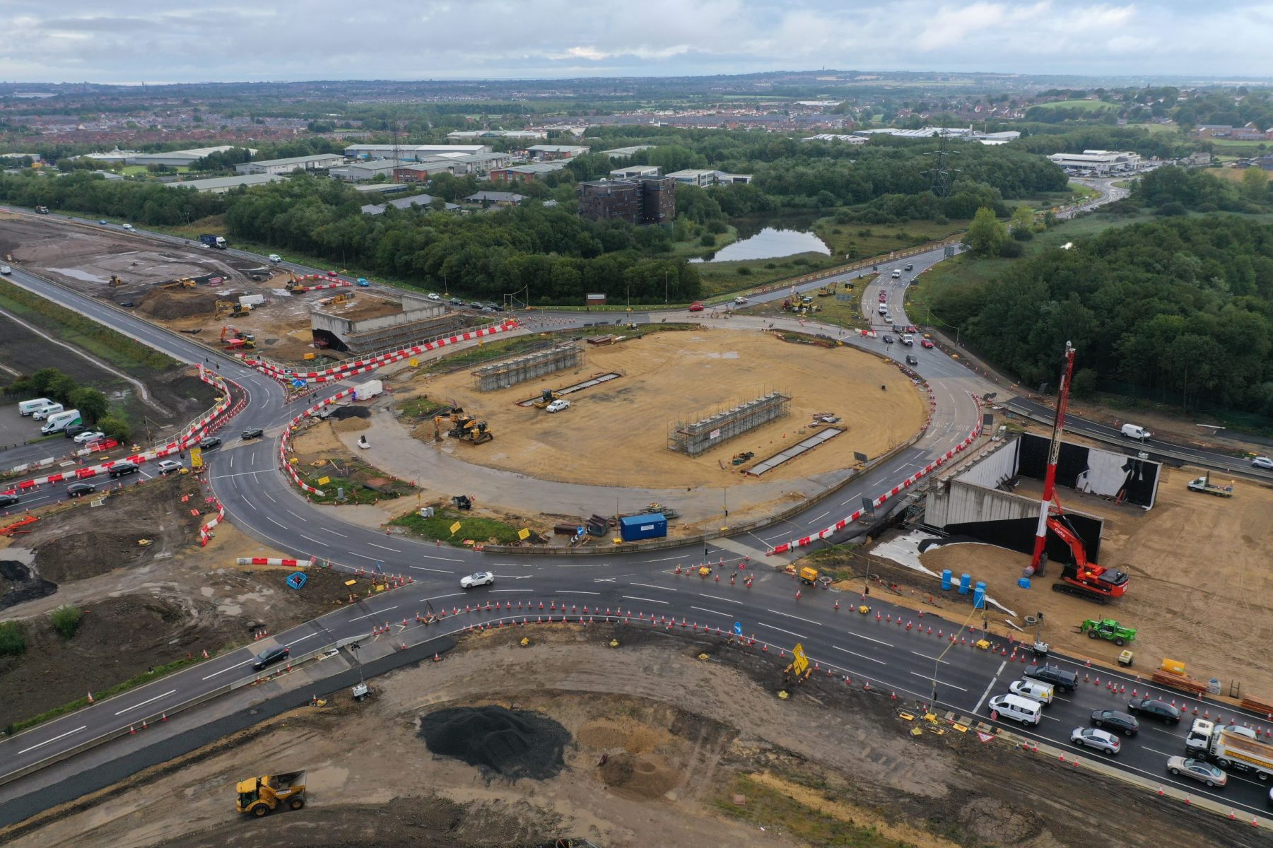 Bridge beam milestone for A19 roundabout upgrade | New Civil Engineer