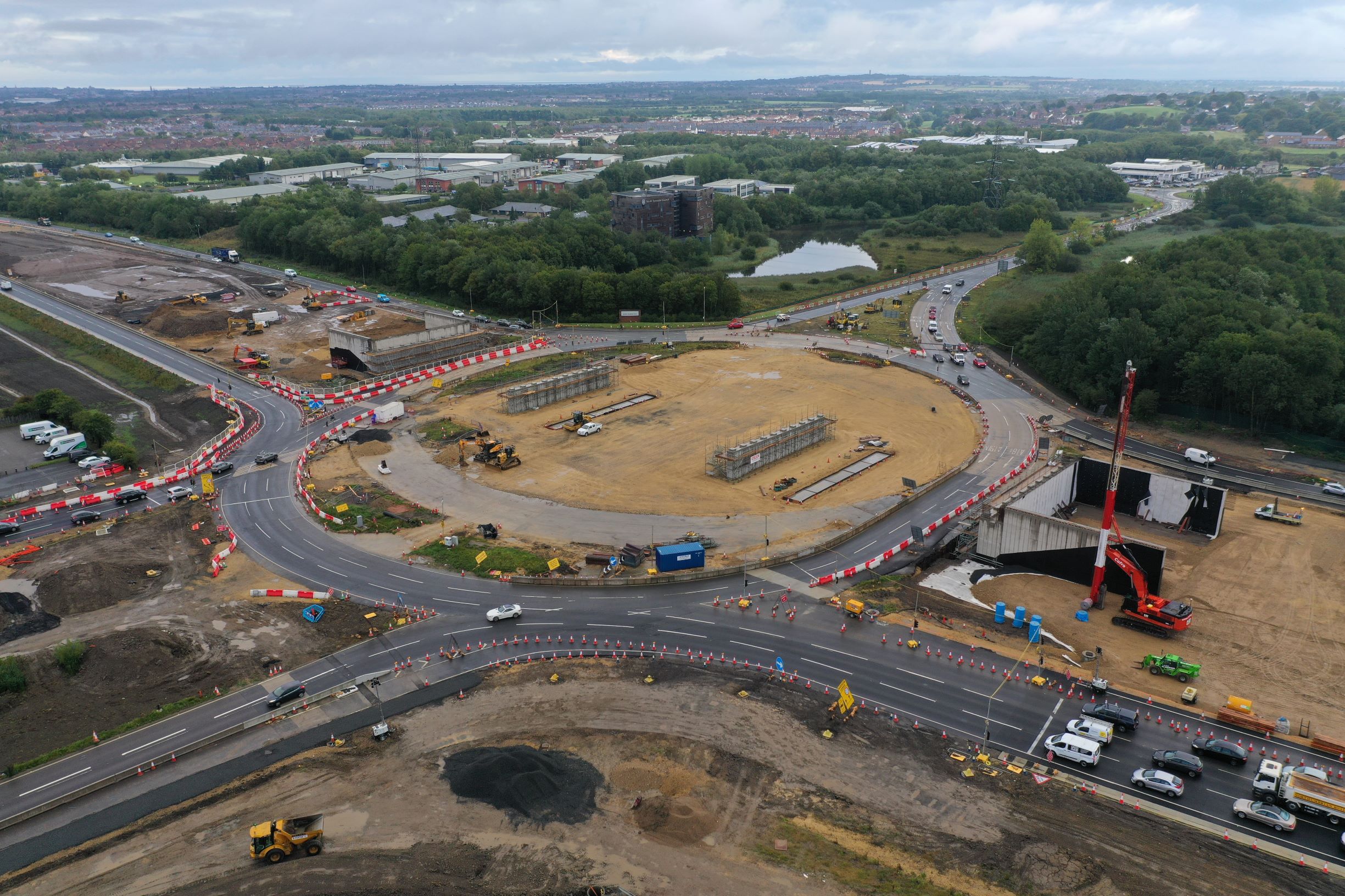 Bridge beam milestone for A19 roundabout upgrade | New Civil Engineer