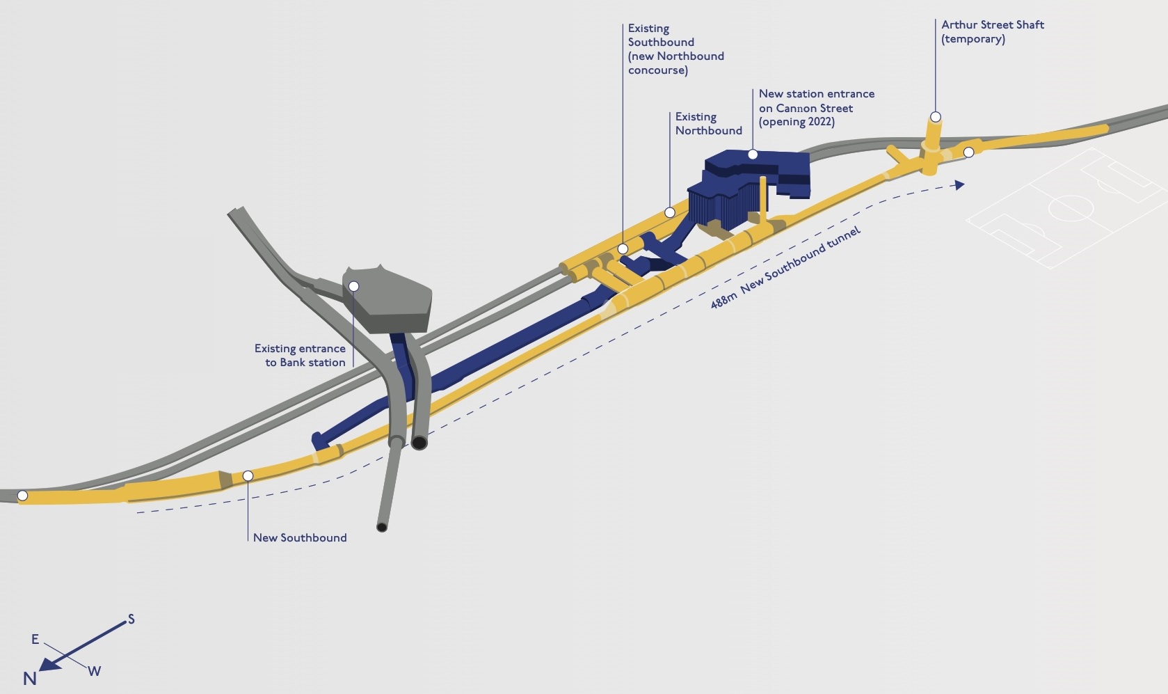 Tunnelling complete on Bank station upgrade | New Civil Engineer