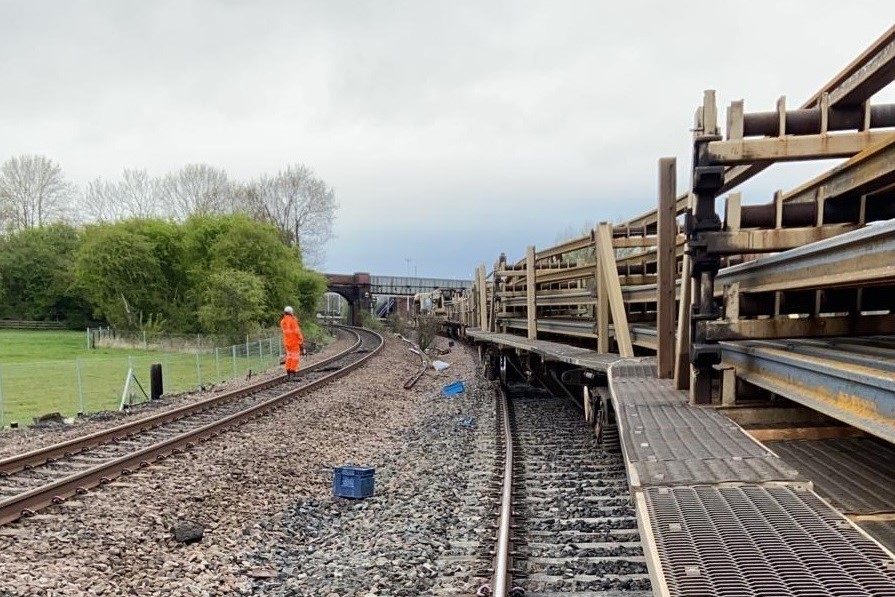 Network Rail engineering train derailment causes disruption in ...