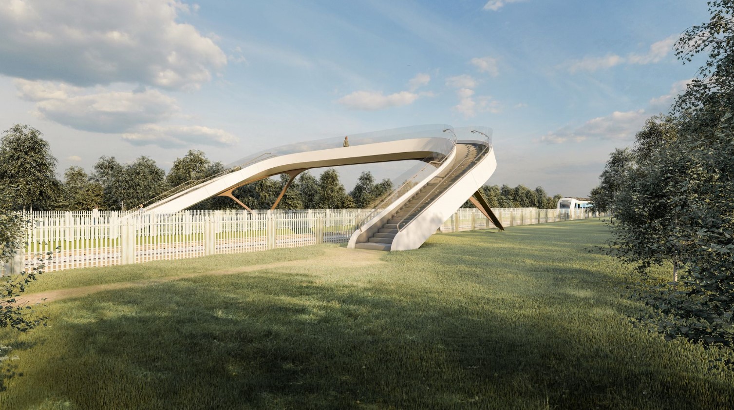 Network Rail unveils modular railway footbridge which can be erected in ...