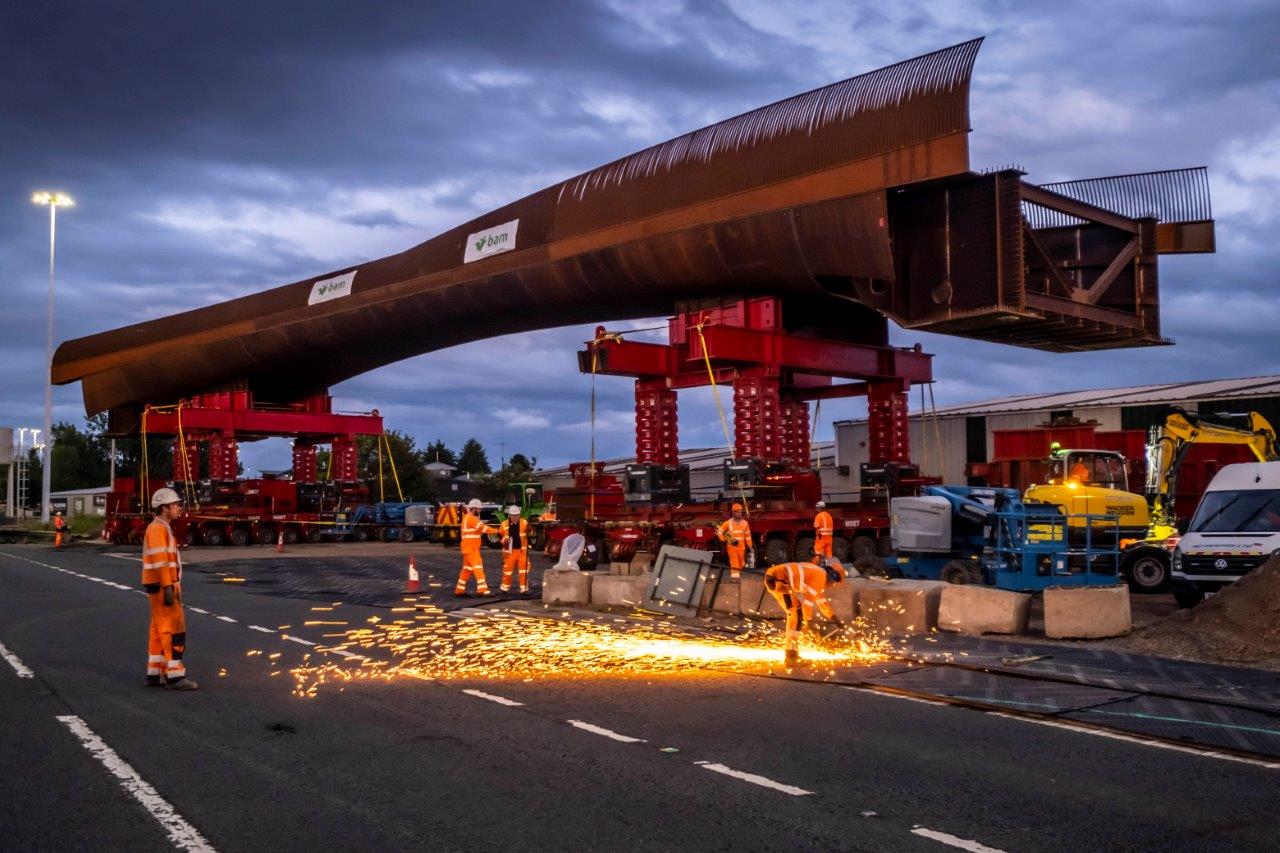 Bam Nuttall 'pirouettes' new footbridge over Scotland's M8 | New Civil ...