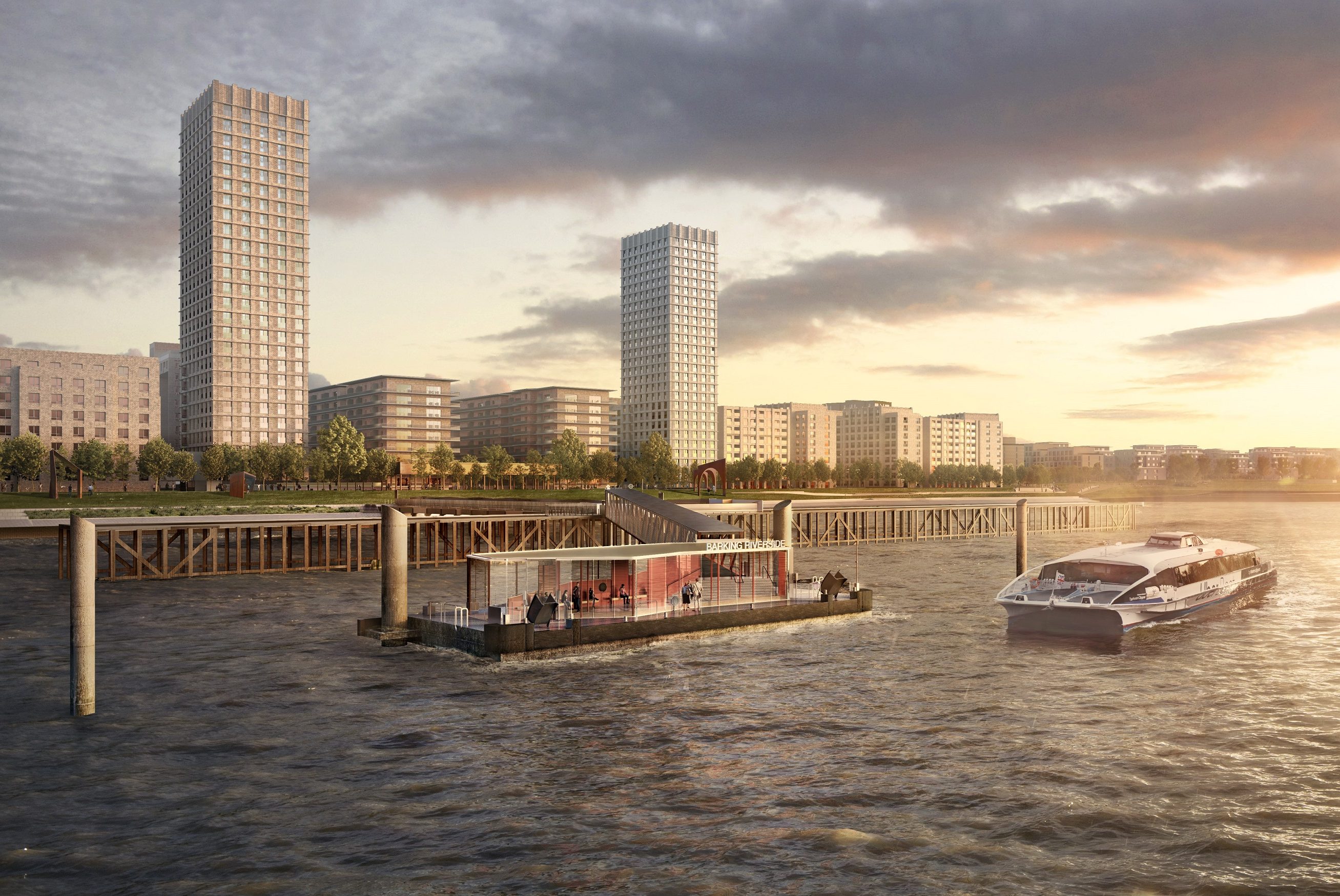 Construction begins on £7.3M Barking Riverside pier | New Civil Engineer