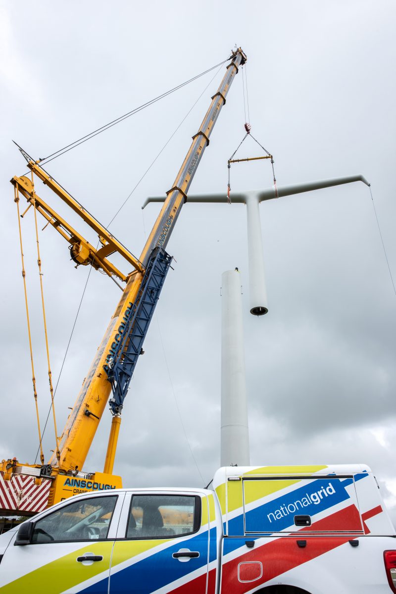 Balfour erects world’s first T-shaped electricity pylon for Hinkley ...