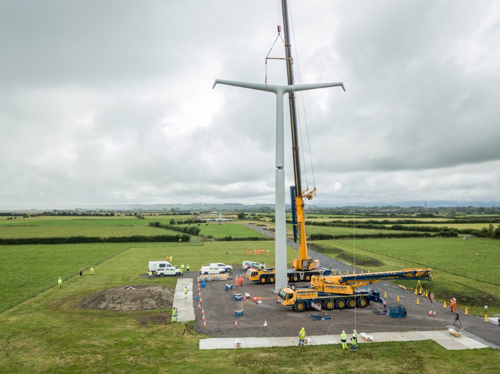 Balfour erects world’s first T-shaped electricity pylon for Hinkley ...