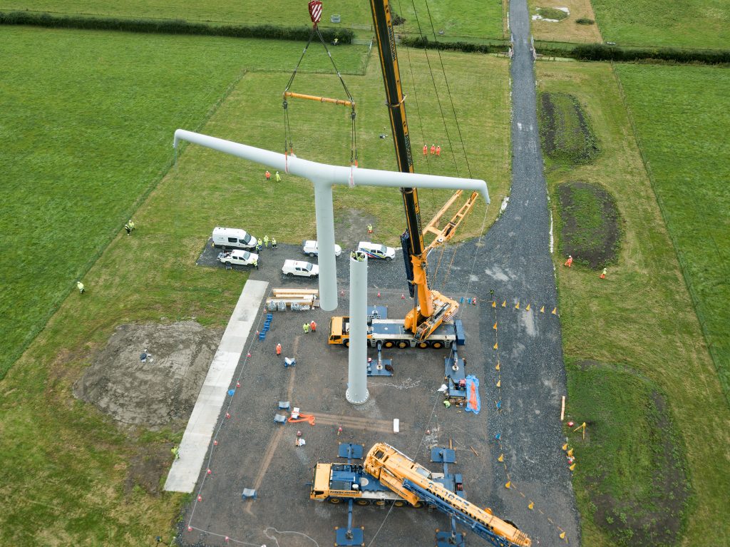 Balfour erects world’s first T-shaped electricity pylon for Hinkley ...