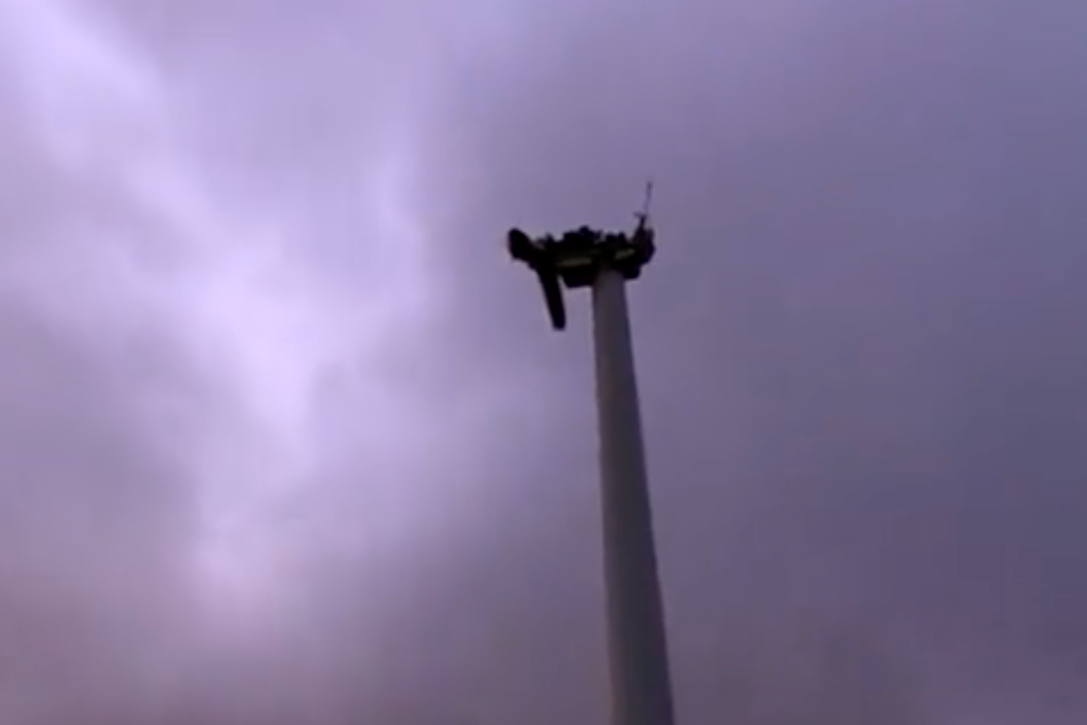 Destroyed wind turbine in Cumbria is second victim of Storm Dudley ...