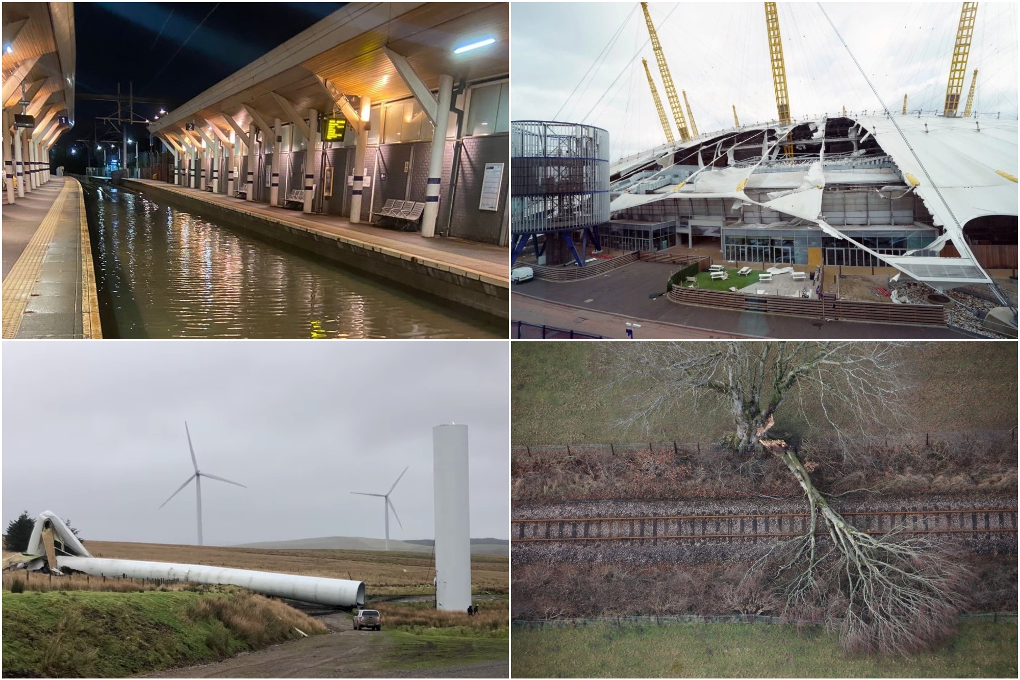 In pictures: How UK infrastructure struggled to cope with three storms ...