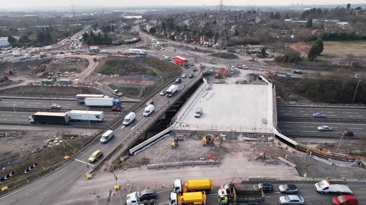 Bridge replacement gathers pace on M6 junction upgrade | New Civil Engineer