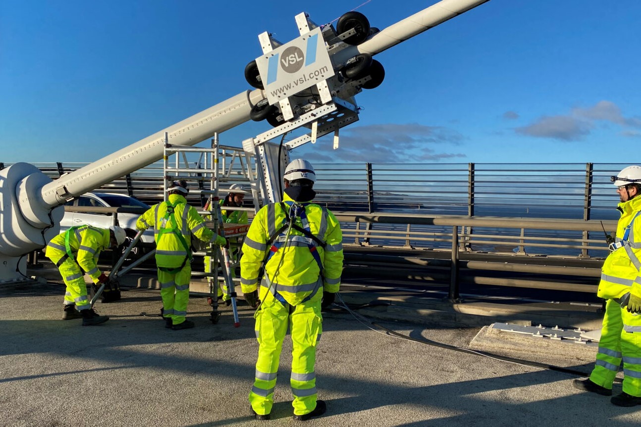 Queensferry Crossing bridge cable-cleaning mission begins | New Civil ...