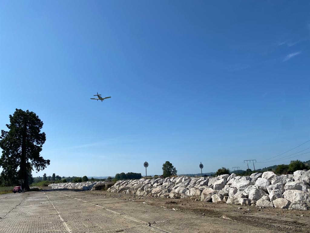 Network Rail engineers install flood defence on Welsh railway line ...
