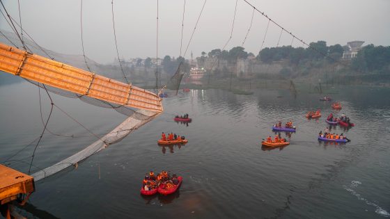 India bridge collapse kills at least 140 people just days after ...