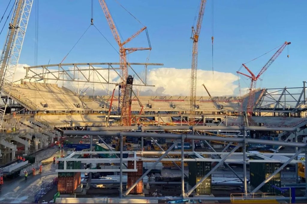 First roof truss completed for new Everton stadium | New Civil Engineer