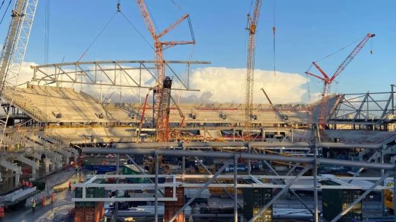 First roof truss completed for new Everton stadium | New Civil Engineer