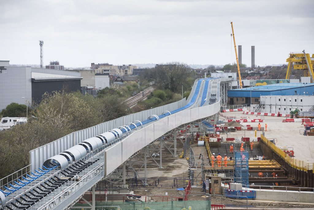 HS2 spoil conveyor network begins operation at Old Oak Common | New Civil Engineer