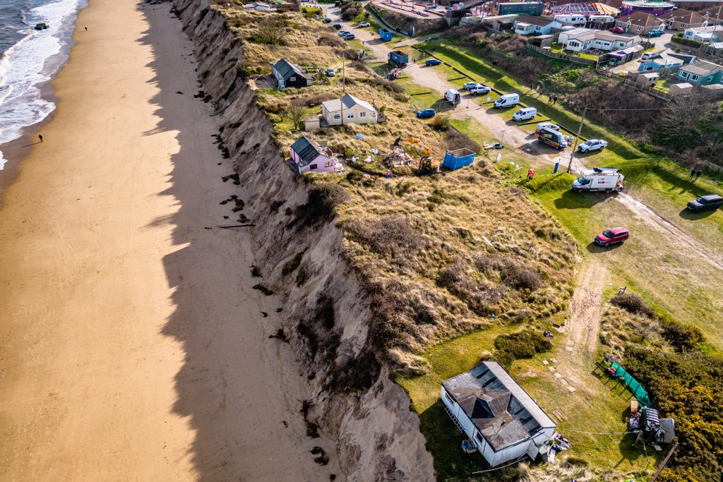 Temporary coastal defence planned to protect erosion risk homes in ...