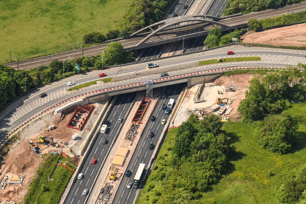 National Highways’ £27M motorway bridge across M56 in Cheshire opens ...