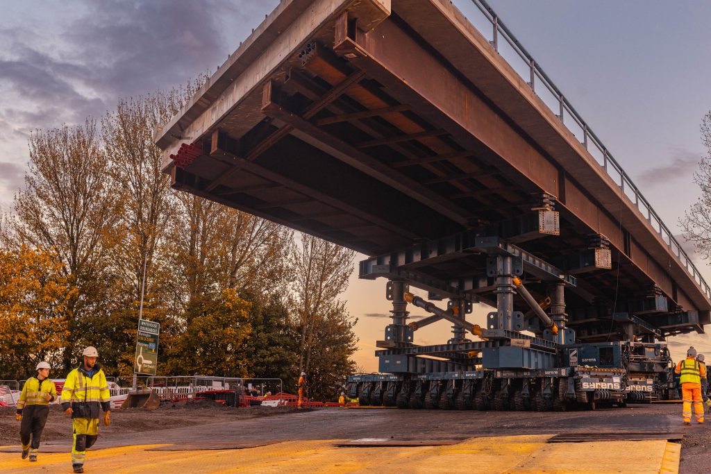 National Highways’ £27M motorway bridge across M56 in Cheshire opens ...