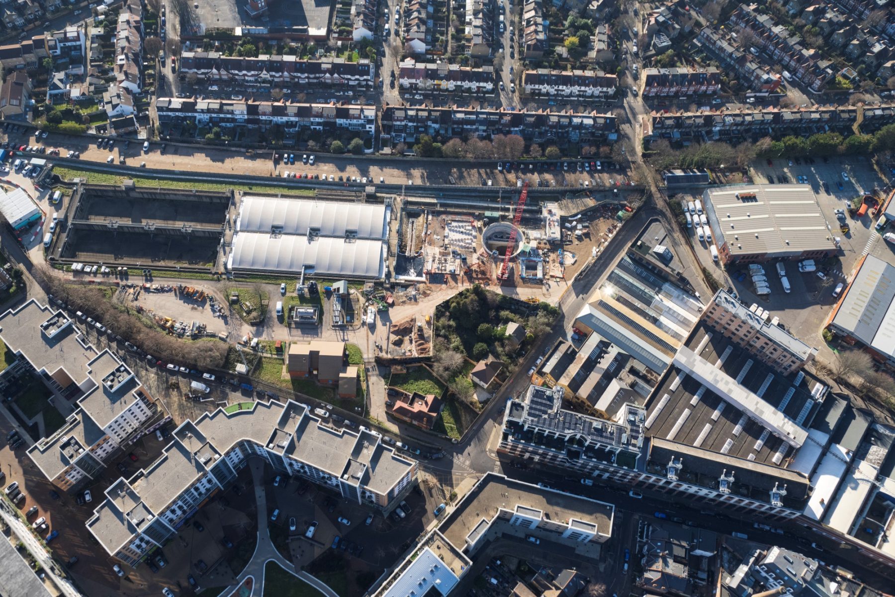 Tideway | Aerial photos show scale of above-ground work on super sewer ...