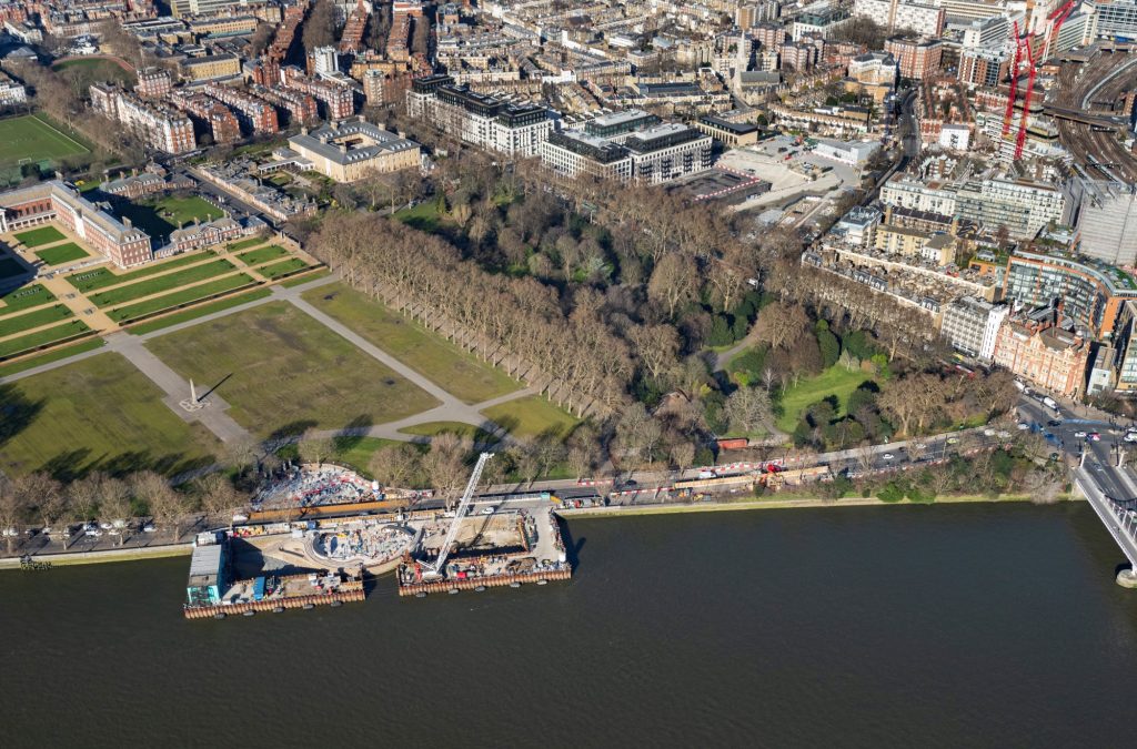 Tideway | Aerial photos show scale of above-ground work on super sewer ...