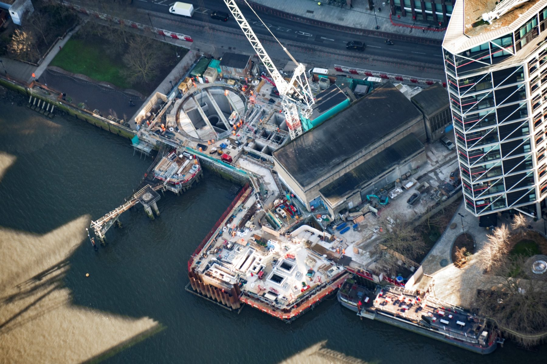 Tideway | Aerial photos show scale of above-ground work on super sewer ...