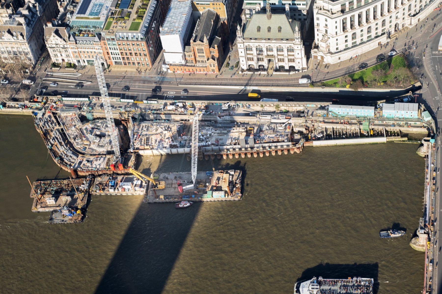 Tideway | Aerial photos show scale of above-ground work on super sewer | New Civil Engineer