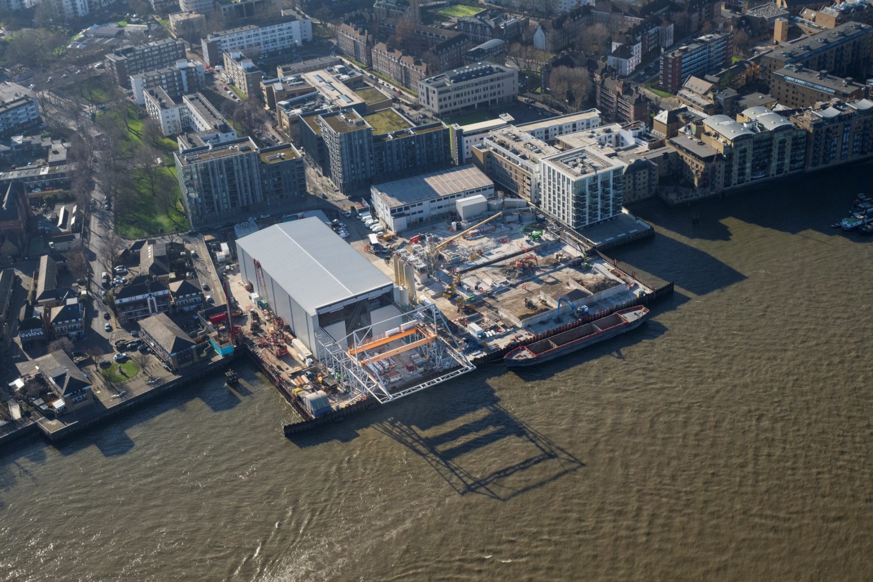 Tideway | Aerial photos show scale of above-ground work on super sewer ...
