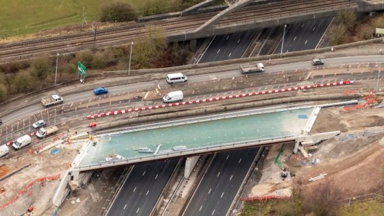 National Highways close section of M56 to demolish old Cheshire road ...