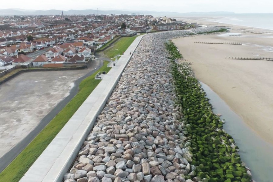 Balfour Beatty opens first section of £125M north Wales coastal defence ...