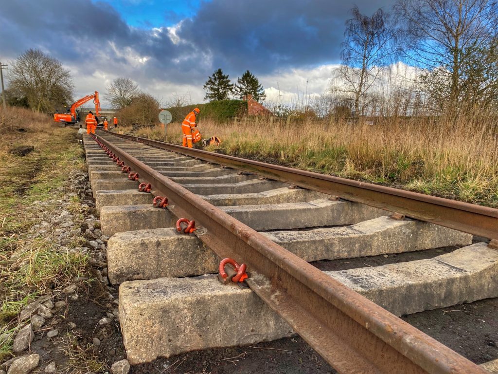 Recycled rails used for improvements on heritage Wensleydale Railway ...