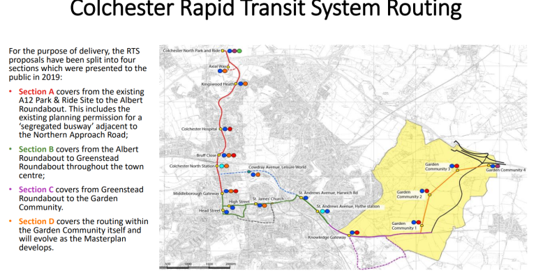 First phase of Colchester link road for rapid transit system progresses ...
