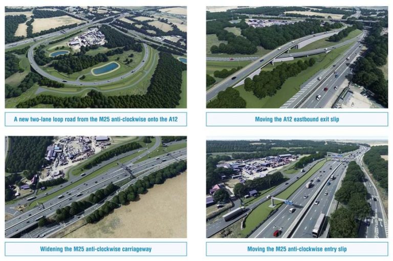 £170M upgrade of M25 junction 28 continues with brook diversion to ...