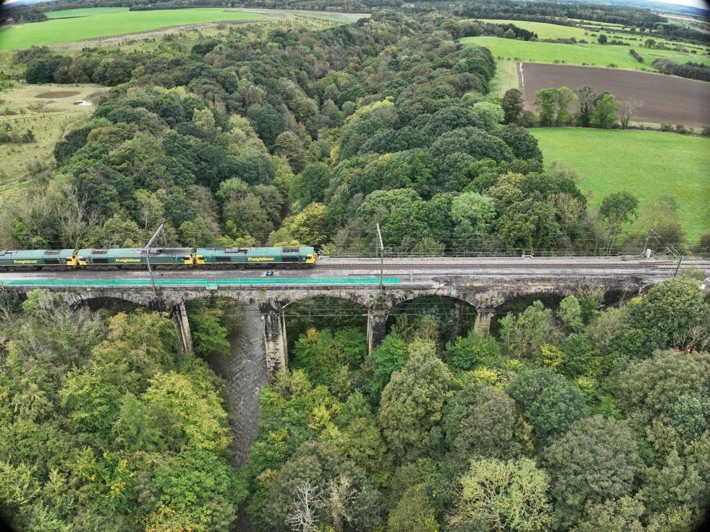 Engineers undertake urgent work on crumbling historic rail viaduct in ...