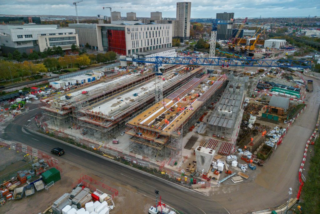 New images reveal progress on HS2’s forked Curzon Viaduct in Birmingham ...