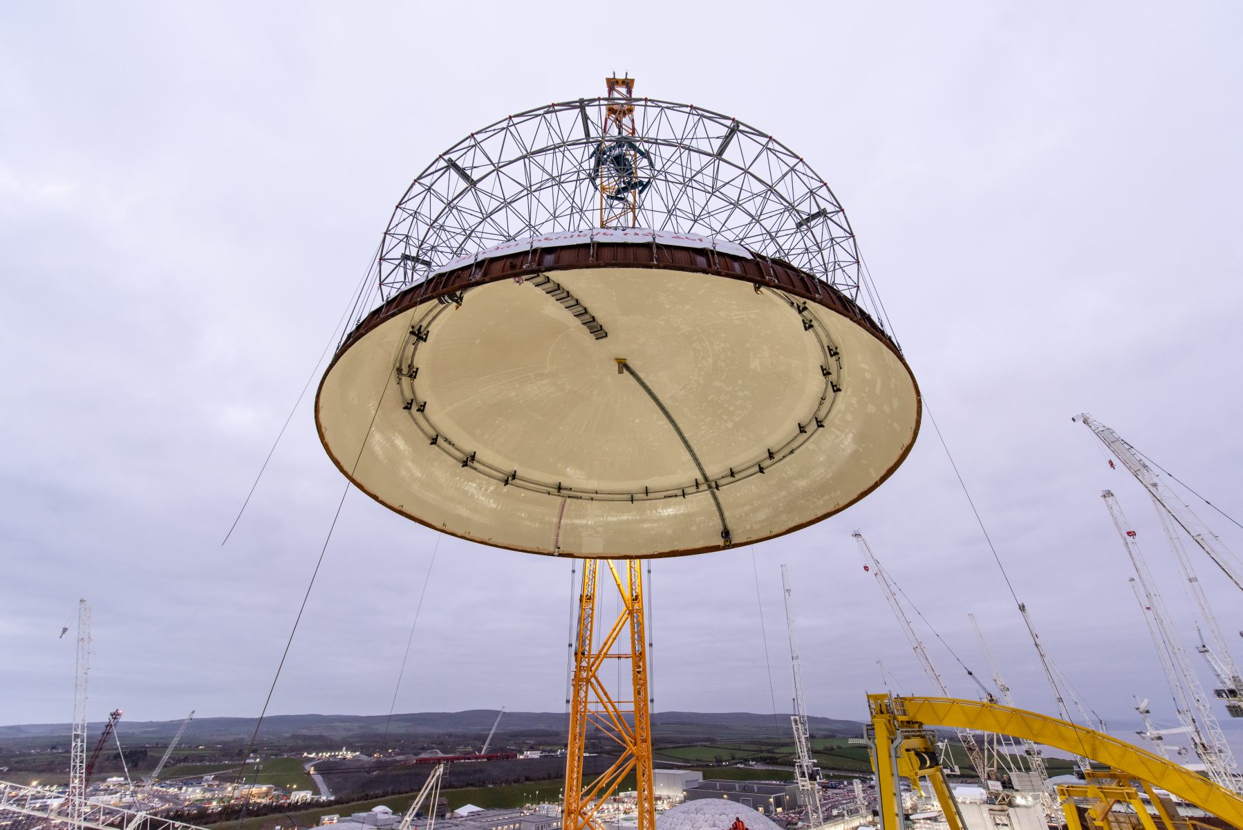 Hinkley Point C's first reactor dome lifted into place | New Civil Engineer