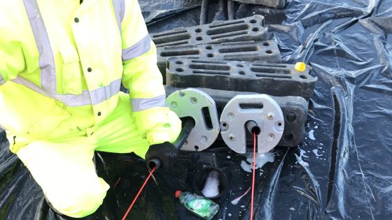 Boreholes equipped with sensors installed in Cheshire to investigate ...