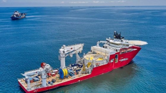 Burying of cable for 190km Ireland to Wales subsea interconnector ...