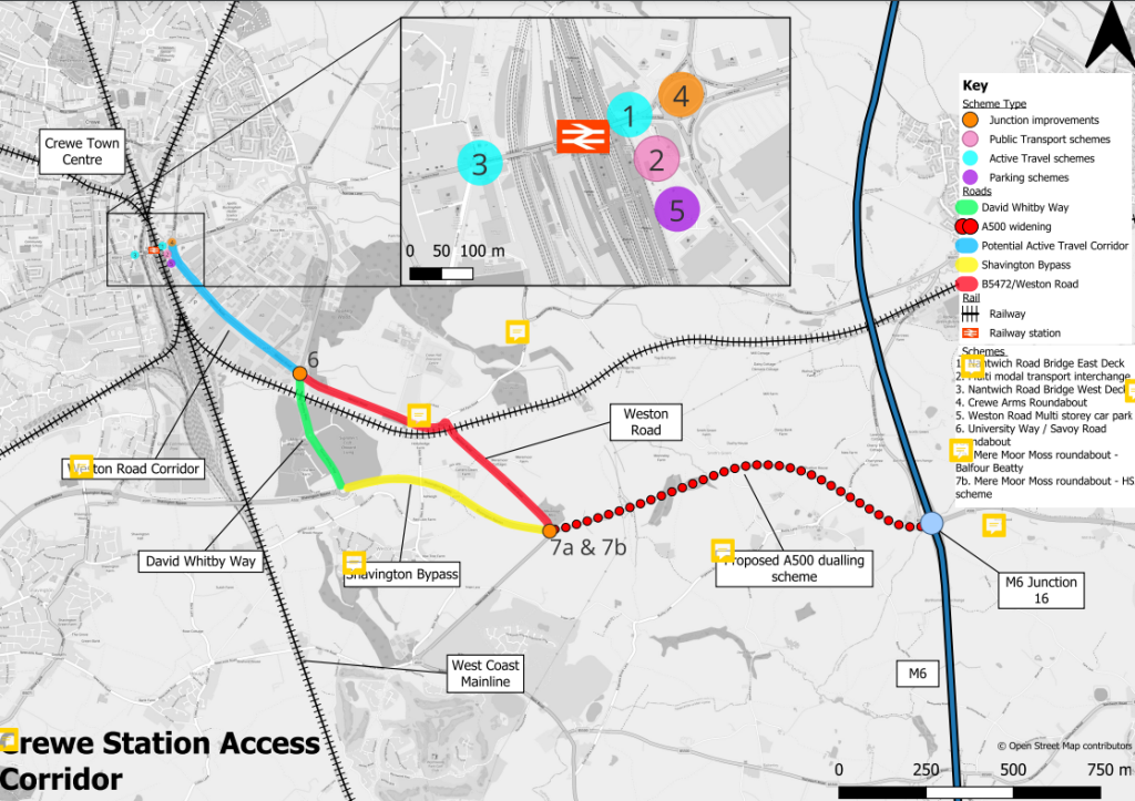 £90M plan to dual A500 in Crewe to be rescoped due to HS2 cancellation ...