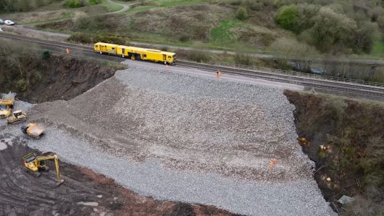 Watch: Murphy rebuilds railway embankment after 5,000t of material ...